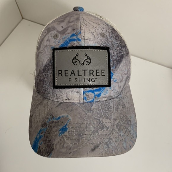 Realtree | Accessories | Realtree Wave Fishing Trucker Hat Cap Gray ...